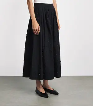 Maje Embellished Midi Skirt