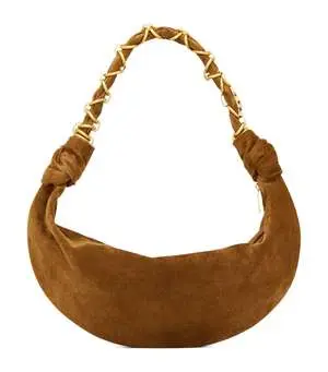 Saint Laurent Small Suede Amalia Shoulder Bag - Beige