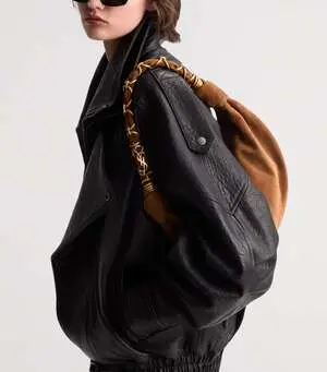 Saint Laurent Small Suede Amalia Shoulder Bag