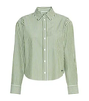 Max Mara Cotton Stripe Shirt - Green
