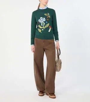 Max Mara Knitted Floral Sweater