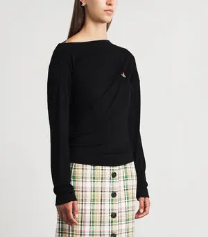 VIVIENNE WESTWOOD Ribbed Long-sleeve T-shirt With Embroidered Orb