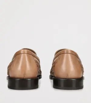 Brunello Cucinelli Leather Woven Loafers