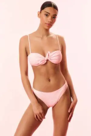 LoveShackFancy Klaudyna Polkadot Bikini - Shell Pink