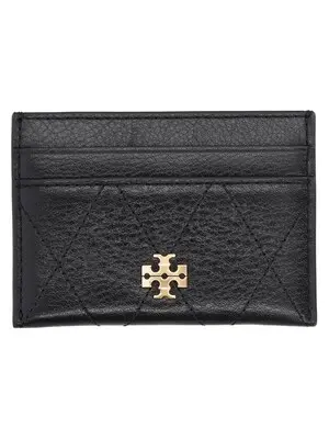 Tory Burch Portacarte Charlie Matelass - Black