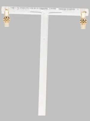 Tory Burch Enamel Icon Hoop Earrings