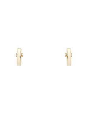 Tory Burch Enamel Icon Hoop Earrings