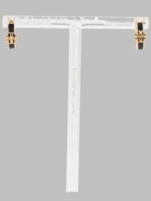 Tory Burch Enamel Icon Hoop Earrings
