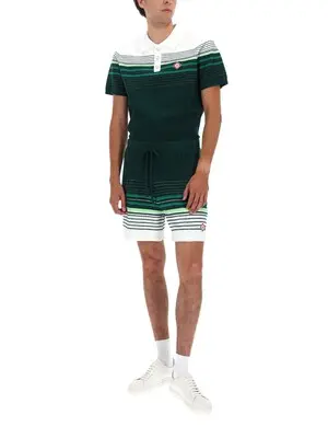Casablanca Striped Bouclé Shorts