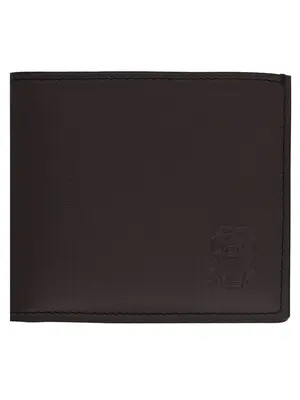 Brunello Cucinelli Portafoglio In Vitello Smooth - Black