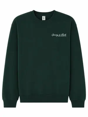SPORTY & RICH Crewneck Sweatshirt With Logo Detail