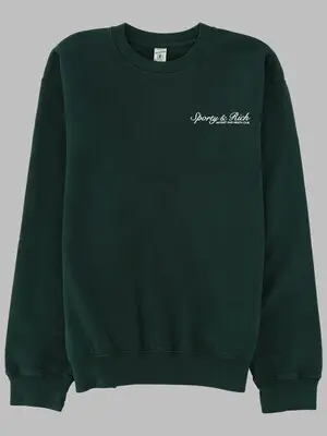 SPORTY & RICH Crewneck Sweatshirt With Logo Detail