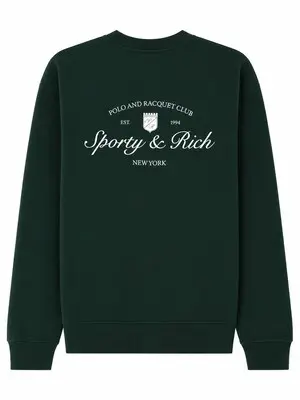SPORTY & RICH Crewneck Sweatshirt With Logo Detail