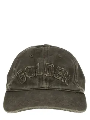 GOLDEN GOOSE Cappello Da Baseball Con Patch Logo - Brown