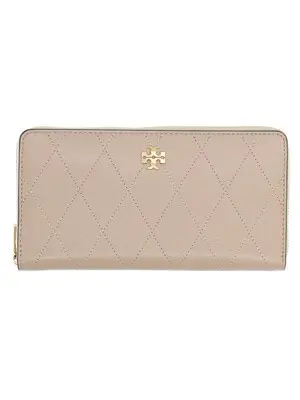 Tory Burch Portafoglio Continental Trapuntato "charlie - Beige
