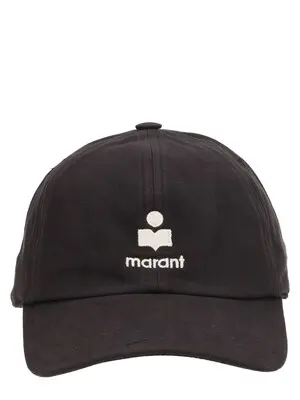 Isabel Marant Étoile Cappello Da Baseball "tomas" Con Logo - Black