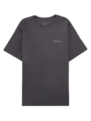 Patagonia T-shirt "p-6" Con Stampa Logo - Charcoal