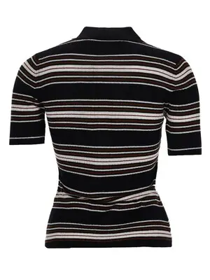 Max Mara Tallero" Striped Knit Polo - Multicolour