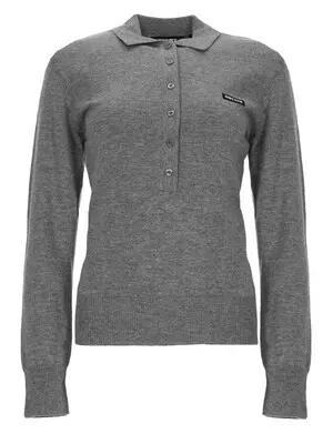 ROTATE BY BIRGER CHRISTENSEN ROTATE Polo In Merino Wool And Cashmere
