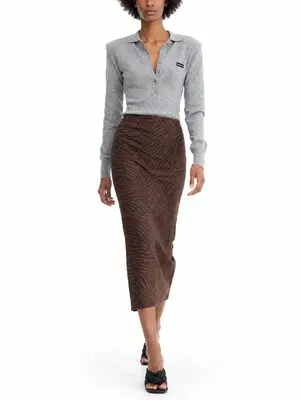 ROTATE BY BIRGER CHRISTENSEN Polo In Merino Wool And Cashmere - Grey