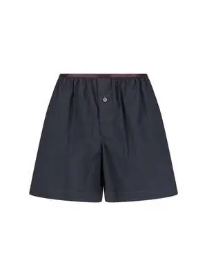 LEMAIRE Cotton-silk Blend Trousers - Black