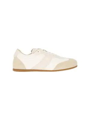 LEMAIRE Polyamide Sneakers With Calf Leather Trim And Cow Leather Lining - White