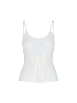 COURREGES Sleek Viscose-blend Top - White