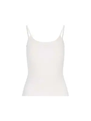 COURREGES Ribbed Viscose-blend Camisole Top - White
