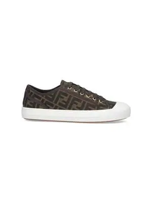Fendi Low-top Logo Sneakers - Brown