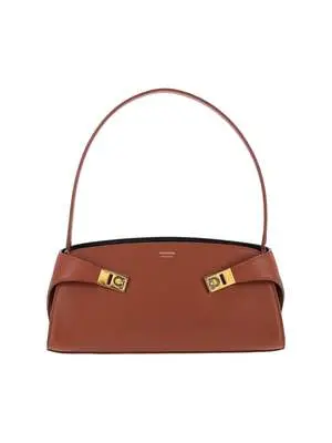 FERRAGAMO Calf Leather Handbag - Brown