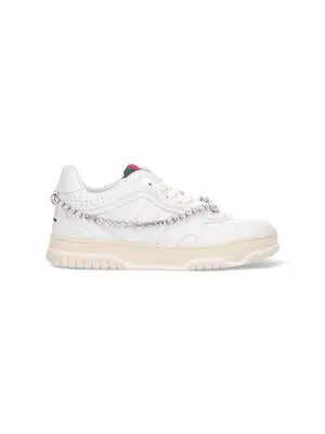 Gucci Luxe Leather Sneaker For With Calfskin And Lambskin Accents - White