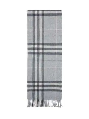 Burberry Burberry Giant Check Cashmere Scarf Mitten Grey
