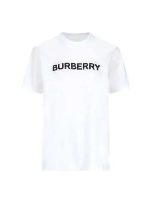 Burberry Logo Print Cotton T-shirt - White