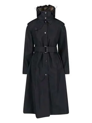 Burberry Quilted Polyamide Jacket With Stand Collar - Black