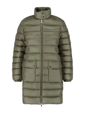 Moncler Long Quilted Down Puffer Coat With Stand Collar