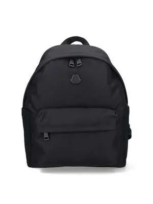 Moncler Nylon Crossbody Bag With Leather Inserts - Black