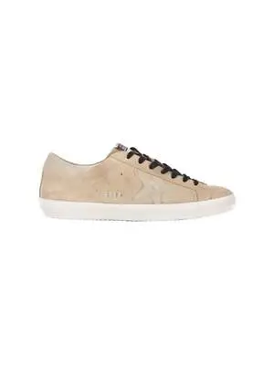 GOLDEN GOOSE Cow Leather Low-top Sneakers With Rubber Sole - Beige