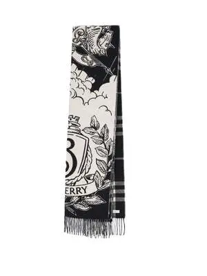 Burberry 100% Cashmere Scarf - Black