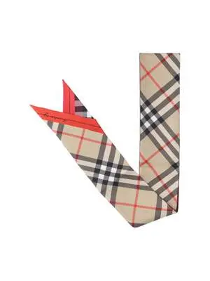 Burberry 100% Mulberry Silk Scarf - Beige