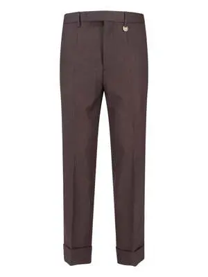 Burberry 100% Wool Tailored Trousers - Brown