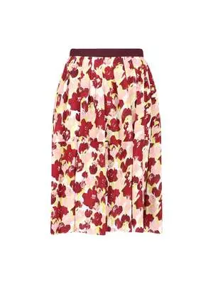 Marni Printed Pleated Midi Skirt