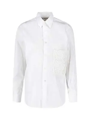 Comme Des Garçons 100% Cotton Button-front Shirt - White