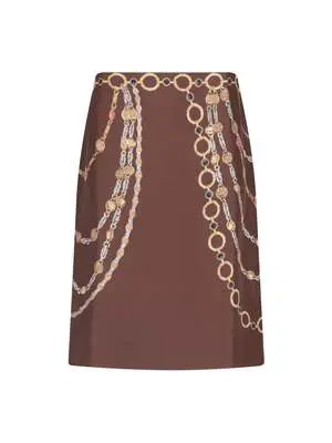 Versace Printed A-line Skirt