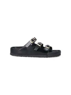 BIRKENSTOCK 100% Leather Sandals - Black