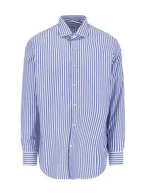 LABORATORIO DEL CARMINE 100% Cotton Poplin Shirt - Blue