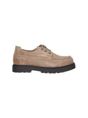 BIRKENSTOCK Lace-up Flat Leather Shoes - Beige