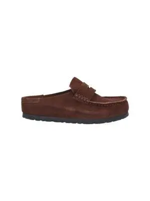 BIRKENSTOCK Leather Footbed Mary Jane Sandals - Brown