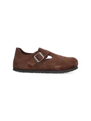 BIRKENSTOCK Leather Footbed Mary Jane Sandals - Brown