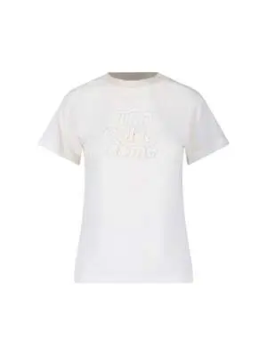 Golden Goose White Gold T-shirts For Women