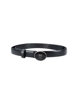 Pinko Studded Belt With Sleek Buckle - Black